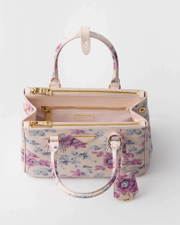 Prada Galleria Printed Saffiano Leather Bag - Begonia Pink
